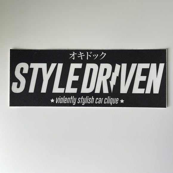 Design | Style Driven Car Slap Sticker Black Glitter | Poshmark